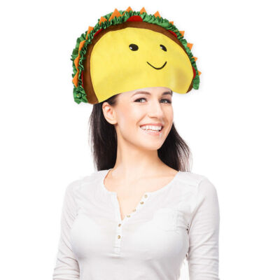 TACO HAT - Sombrero Headband Cap Food-Prop-Smiley-Halloween Funny Party ...