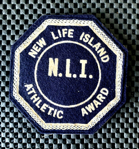 NEW LIFE ISLAND ATHLETIC AWARD FELT SEW ON ONLY PATCH CHRISTIAN CAMPING ...