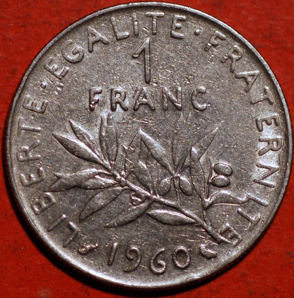 1960 France 1 Franc Signature O. Roty KM# 925.1 | eBay