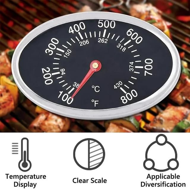 Black Grill Lid Thermometer Heat Indicator Replacement for Master... | eBay