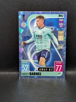 2021-22 Topps UEFA Match Attax Extra HARVEY BARNES Blue Crystal Foil # ...