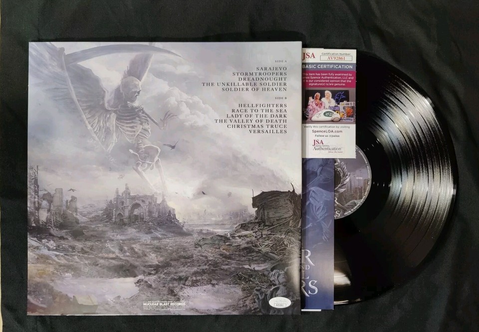 SABATON THE WAR TO END ALL WARS SIGNED 12" Vinyl Record + JSA COA ...