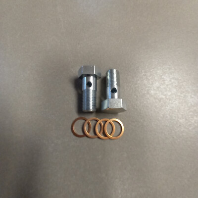 Hohlschrauben M10 x 1 lange Ausführung DIN 7643-3 Kupferdichtringe ...