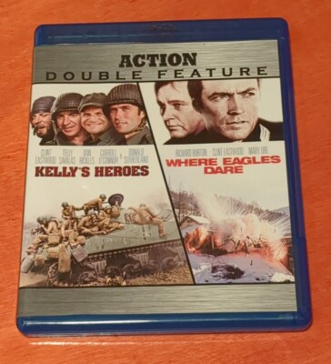Action Double Feature Blu-ray Kelly's Heroes Where Eagles Dare Clint ...