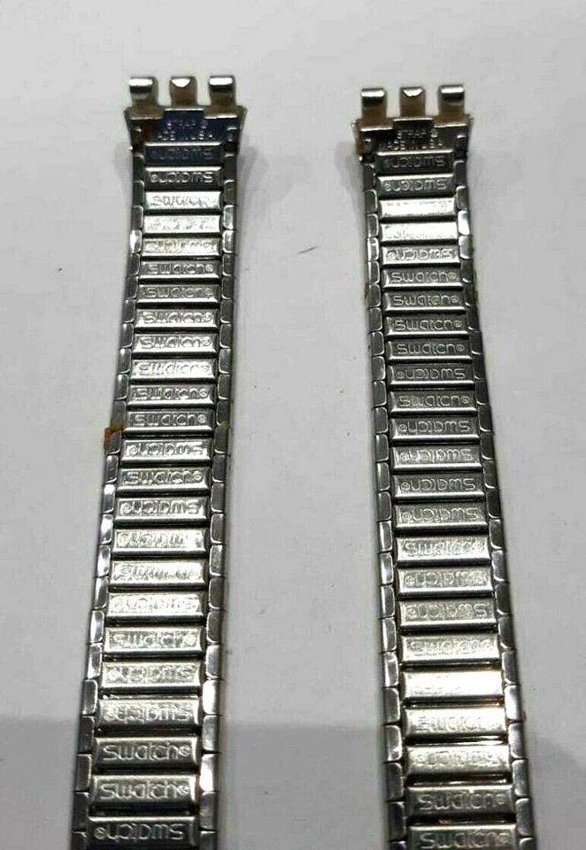 Watch Strap Elastic Swatch Lady Steel with Crystals - Original | eBay