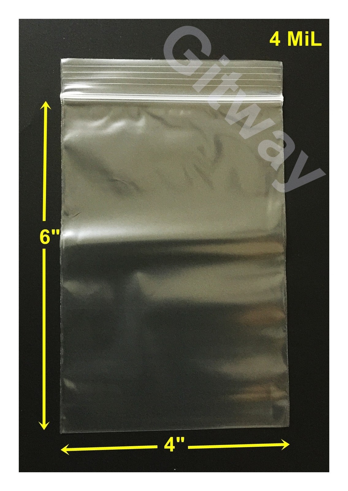 4" x 6" Reclosable Resealable Zip Top Lock Clear Plastic Bag 4x6" FDA ...
