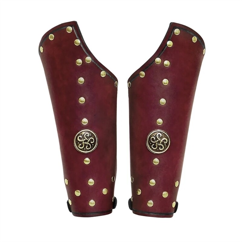 Goth Rivet Studded Arm Guards Medieval Renaissance Bracers Cosplay ...