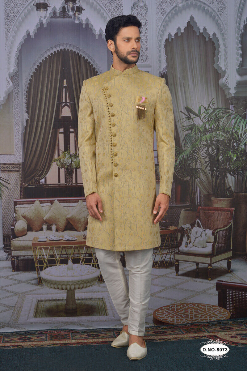 Indian Wedding Wear Mens Bollywood Traditional Pakistani Nawabi Dress ...