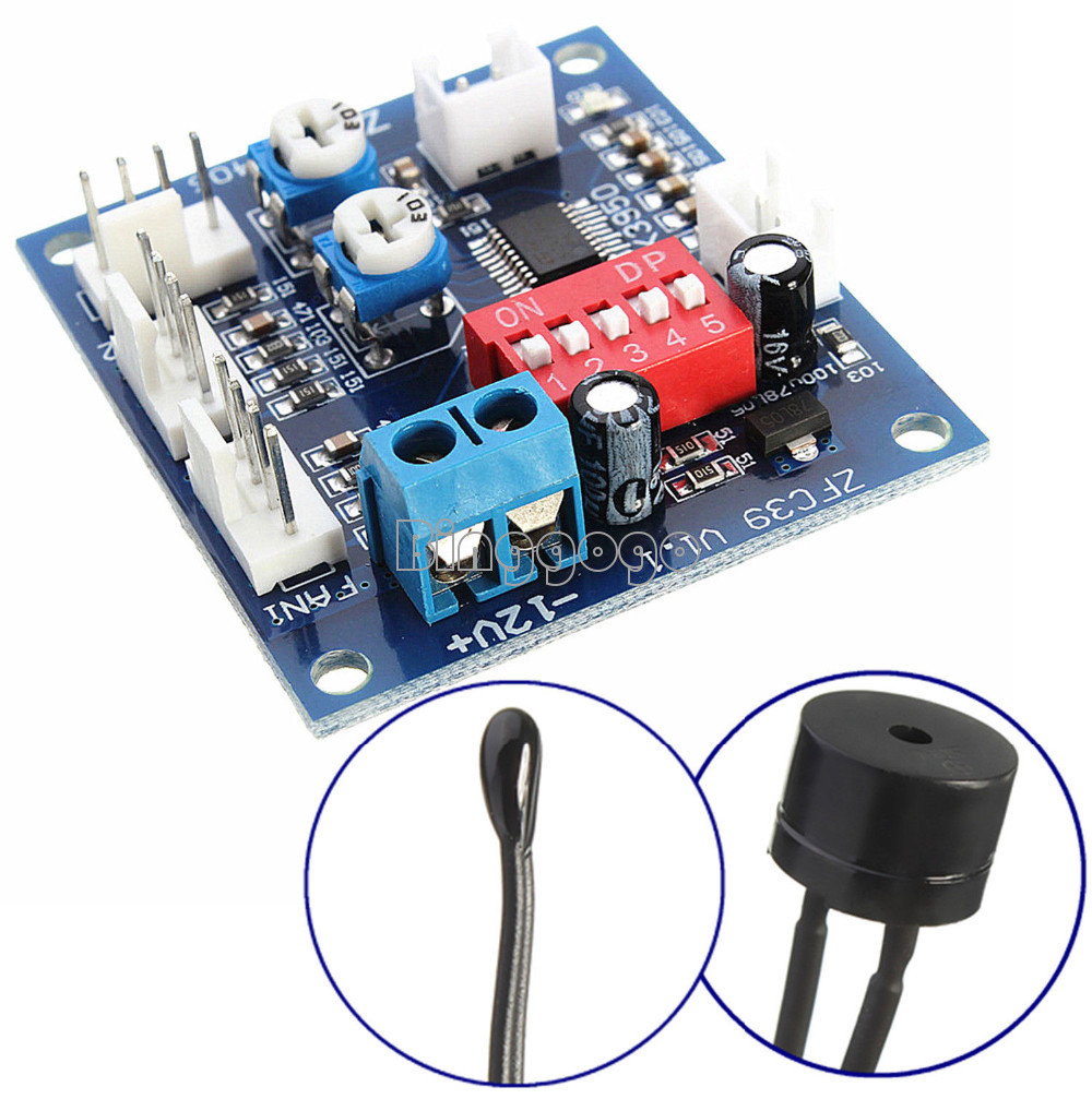Regolatore di temperatura 12 V controller velocità ventola PWM allarme ...