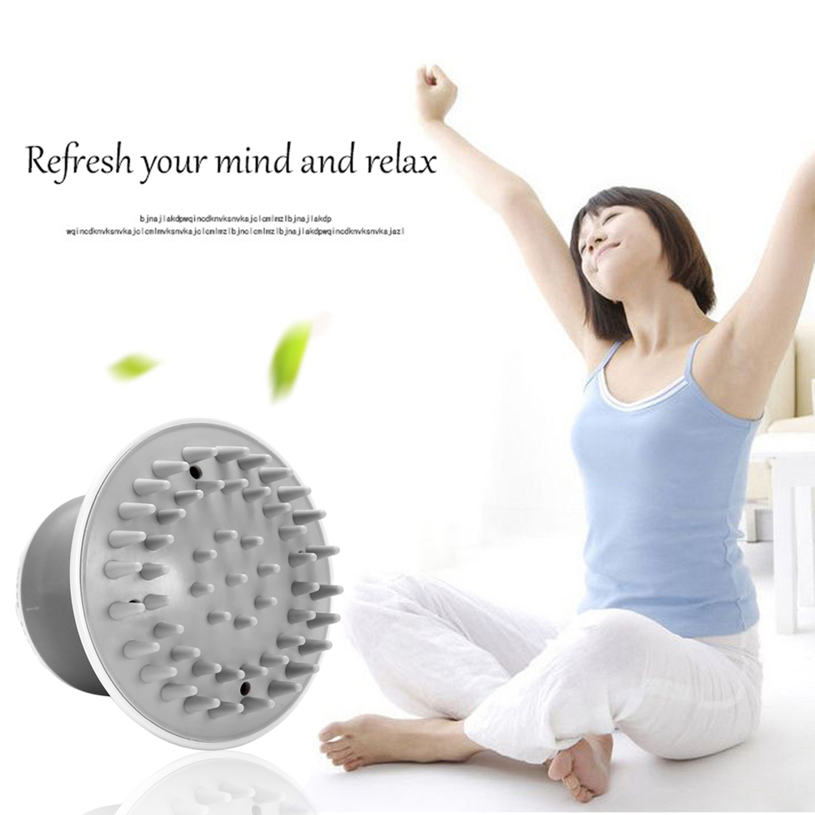 Electric Head Massager Scalp Relaxation Stress Relief Hair Scrubber ...