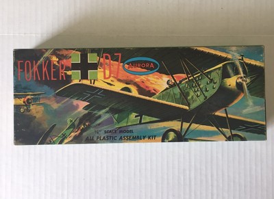 VINTAGE - FOKKER D7 Model Kit- Aurora 1958 World War I | eBay