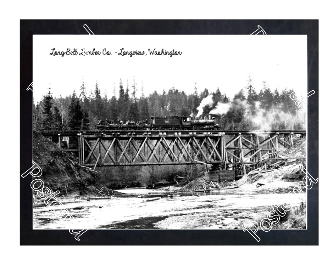 Historic Long-Bell Lumber Co. - Longview, Washington Train Postcard 2 ...