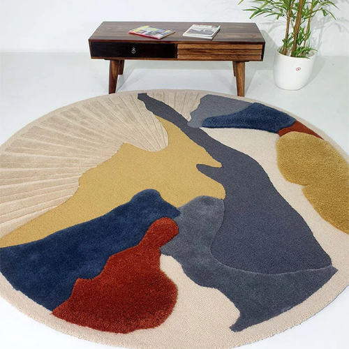 Round Rug, 8 ft Round Rug, Hand Tufted, 9x9, 10x10 Wool Round Carpet ...