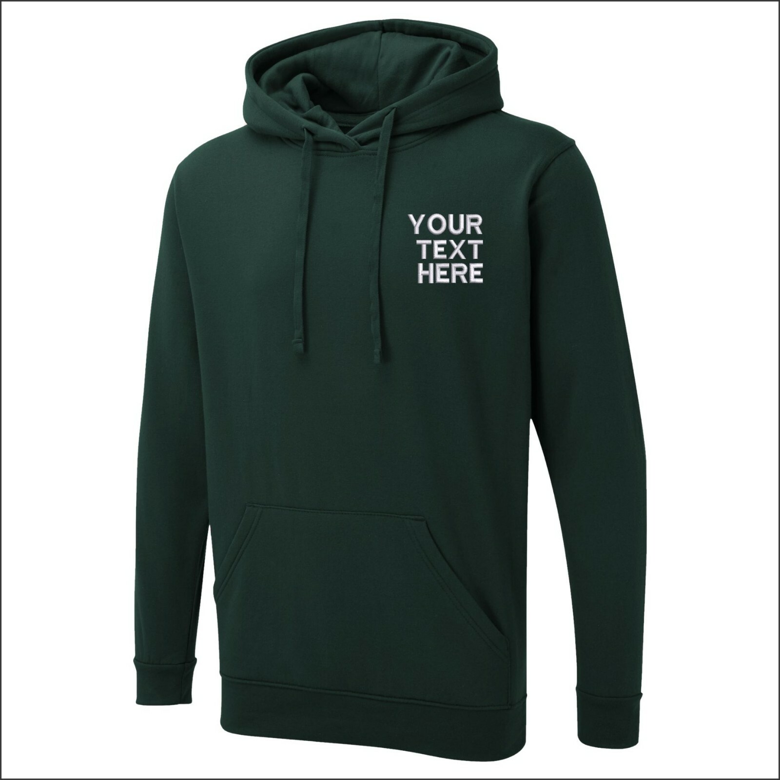 Personalised Uneek Custom Workwear Hooded Sweatshirt Embroidered Casual ...