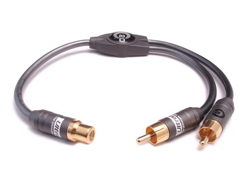 Ultralink C2-FMM RCA female - 2 RCA male Y-Splitter Hi-Fi Cable Adapter ...
