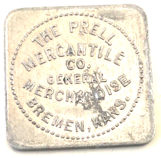 Bremen Kansas Prell Mercantile Co. Good For One Dollar Trade Token | eBay