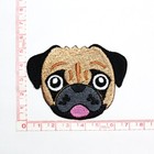 Pug Dog Patch Funny Face Cartoon Artwork Emblem for DIY Iron on Clothes ...