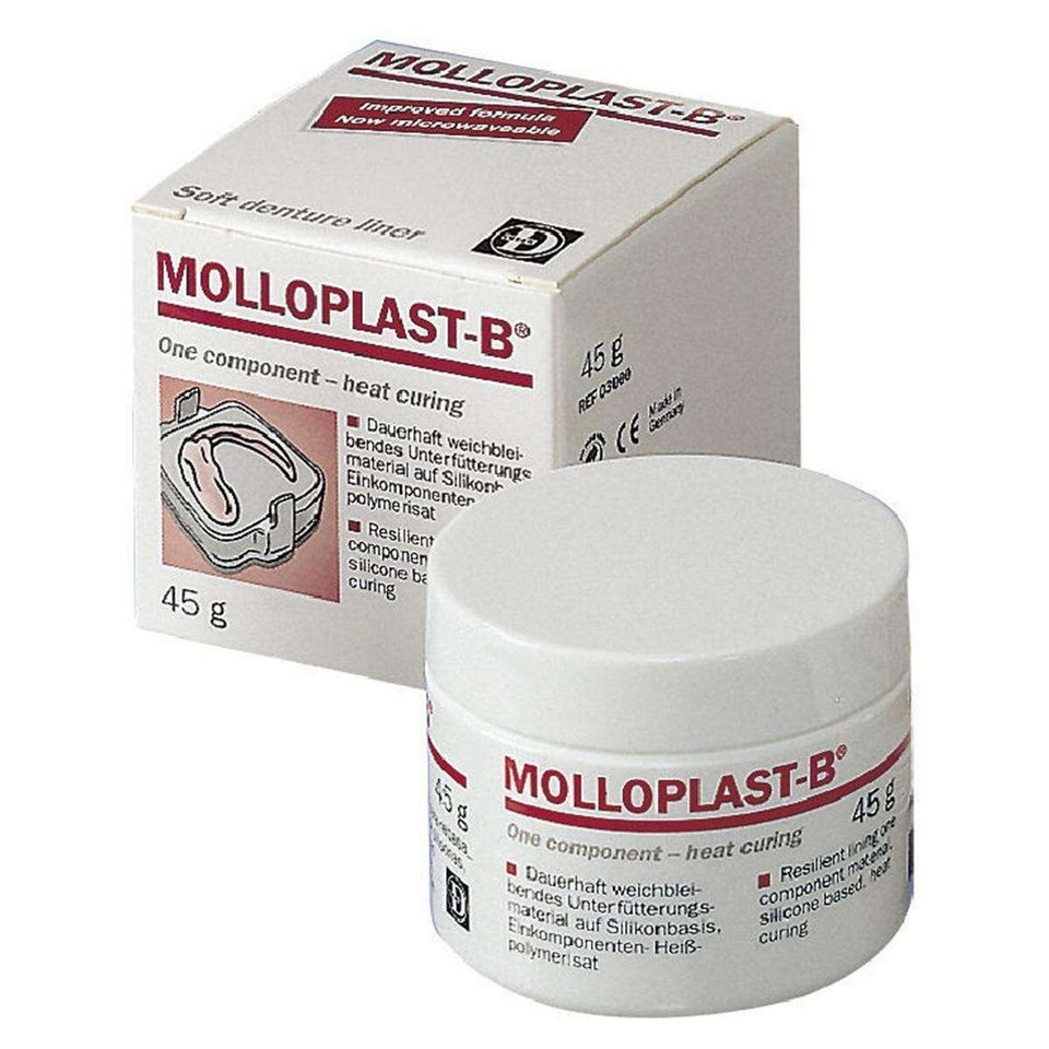 DETAX Dental Molloplast B Permanent Silicone Based Soft Relining ...