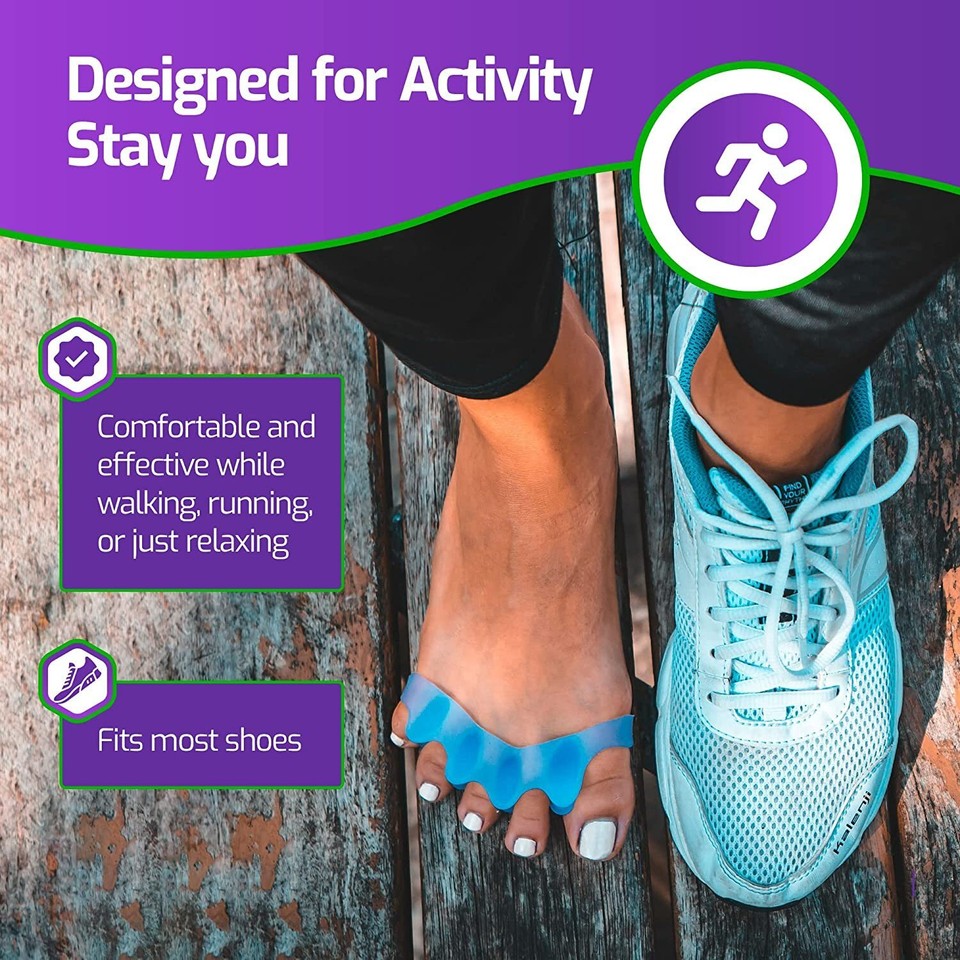 Gel Toe Separators - Toe Spreaders - Fix Overlapping Toes Bunions - 2 ...