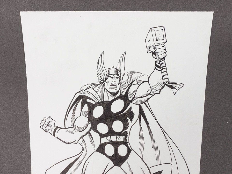 Sal Buscema Signed Rare Thor Ink Original Art (Read) | eBay