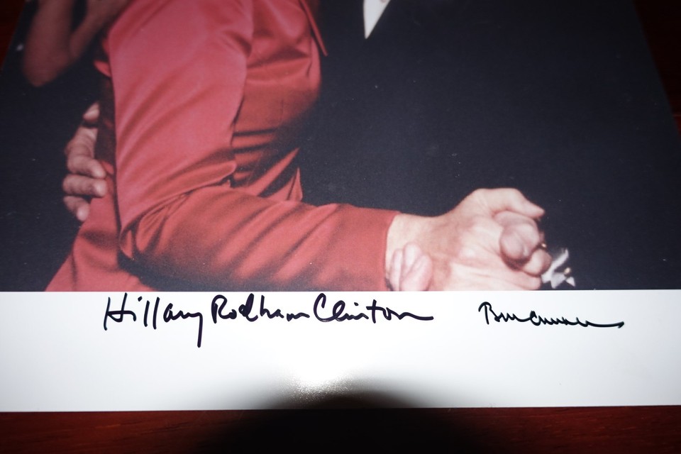PRESIDENT BILL CLINTON & HILLARY CLINTON SIGNED AUTOGRAPHED 11X14 PHOTO ...