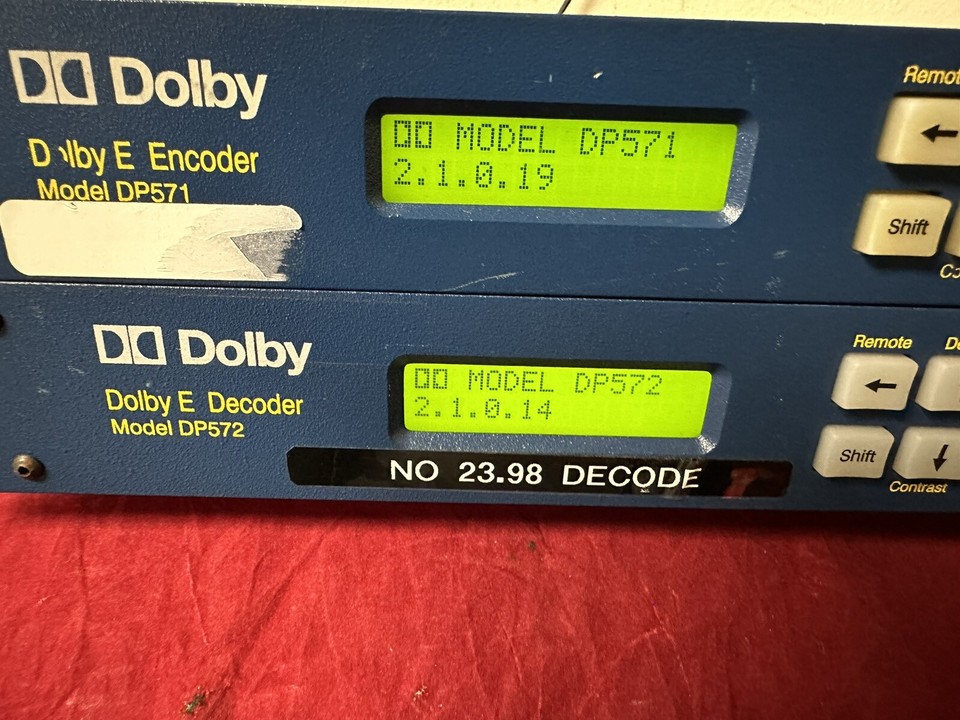 Dolby DP571 Encoder AND DP572 Decoder Dolby E Set Lot Pair | eBay