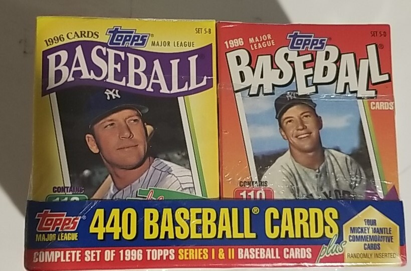 1996 Topps Baseball Complete Set SEALED Series 1 & 2 Cereal Box Mickey ...