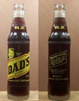 Dad's Root Beer Old Acl 7 oz Big Jr Size Empty Soda Bottle Chicago ...