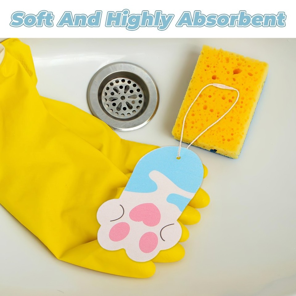 3 pezzi Cartoon Cat Paw League Spugne Spugne che comprimono le spugne ...
