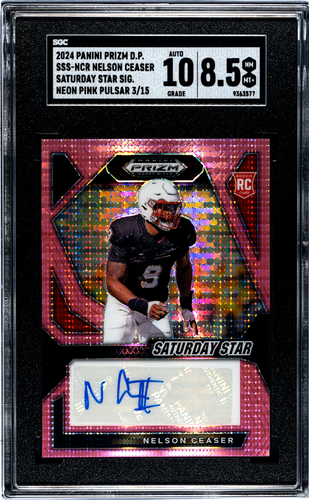 2024 Panini Prizm Draft Picks Nelson Ceaser #3/15 AUTO Neon Pink Pulsar ...