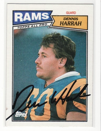 DENNIS HARRAH LOS ANGELES RAMS 1987 TOPPS #152 MIAMI COLLEGE ...