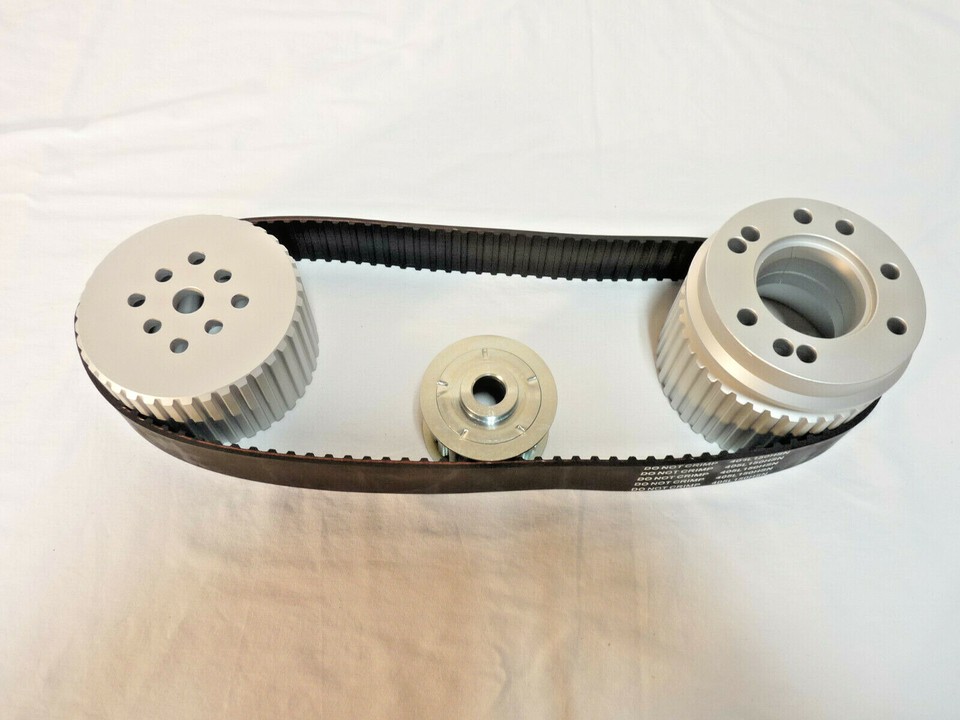SBC Small Block Chevy Billet Aluminum Gilmer Belt Drive Pulley Kit 305 ...