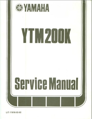 1983-1985 Yamaha YTM200 Tri-Moto Service Repair Manual CD - YTM 200 ...