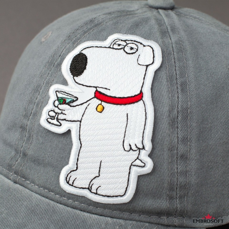Family Guy Brian Griffin Cartoon Character Embroidered Patch Iron On 2. ...