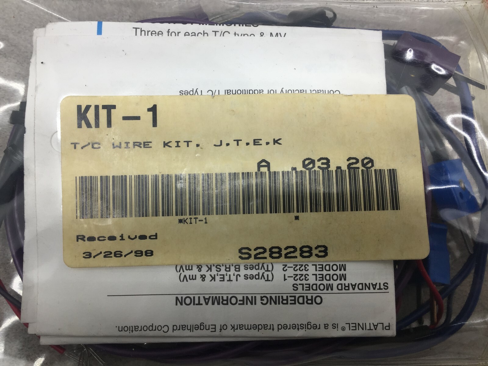 NEW IN BAG OF 4 PLATINEL T/C WIRE KIT J.T.E.K. S28283 | eBay