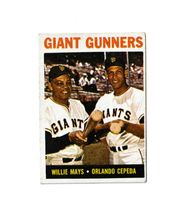 1964 Topps Baseball Giant Gunners Willie Mays/Orlando Cepeda #306 Ex+ ...