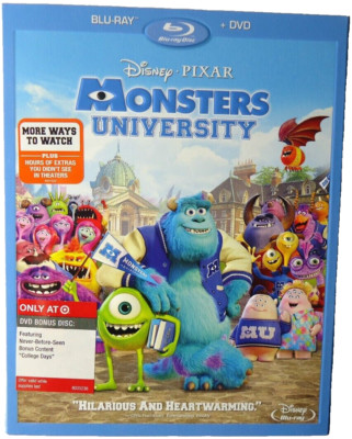 FACTORY SEALED w/SLIP Monsters University (Blu-ray/DVD, 2013) +Target ...