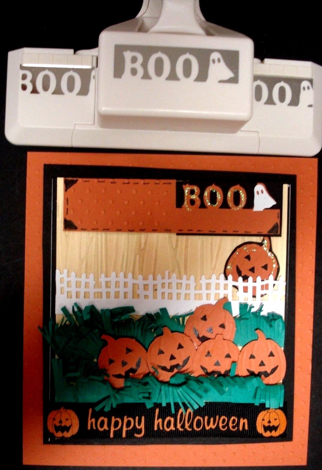 Retired Martha Stewart SCARY BOO BORDER GHOST Halloween scenerty Winter ...