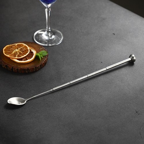 Stainless Steel Long Telescopic Stirring Spoon Stretchable For Bar ...