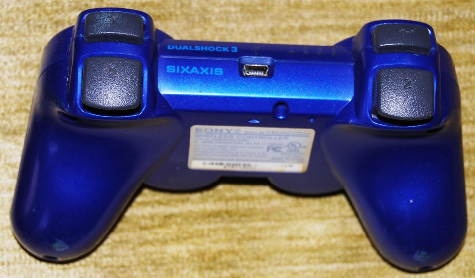 Authentic Sony Playstation 3 OEM Dualshock Ps3 Blue Controller # ...