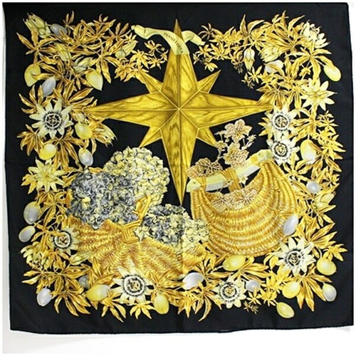 Authentic Hermès Carré 90 PASSIFLORES Passion Flower Scarf, Pre-owned ...