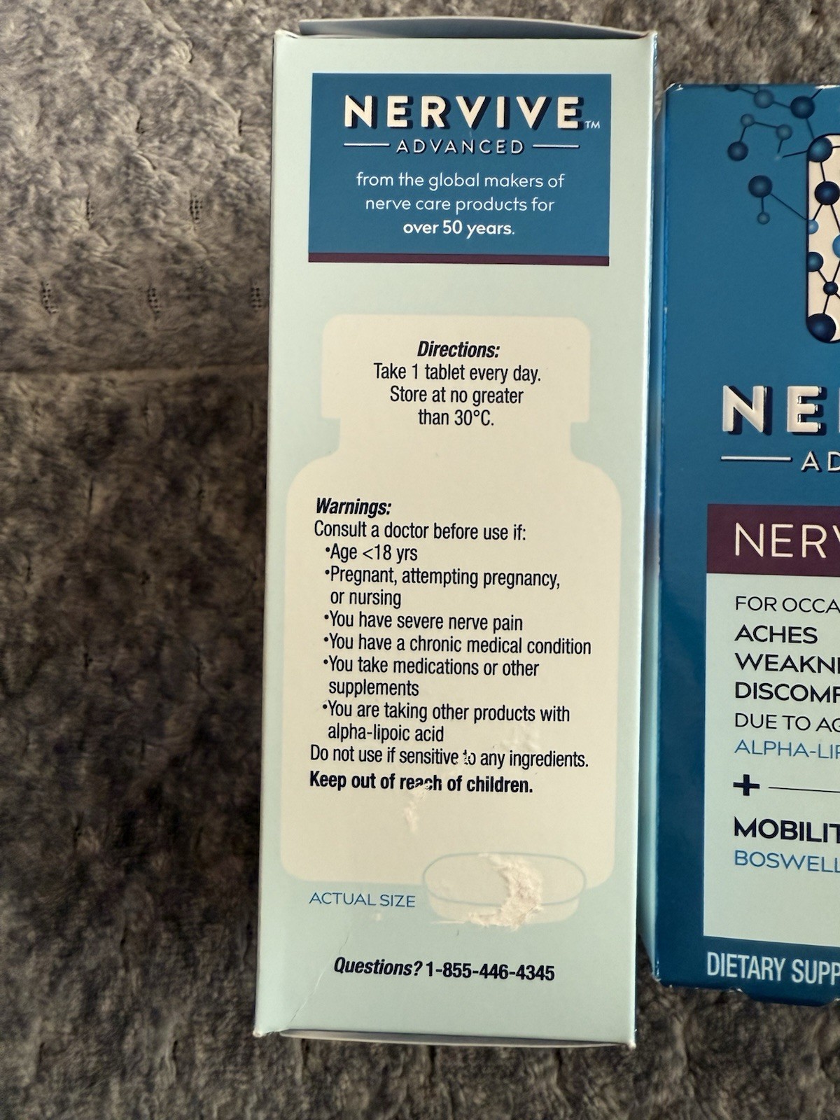 Lot Of 2 Nervive Advanced Nerve Relief 30 Tabs Ea Exp: 10/25 New ...