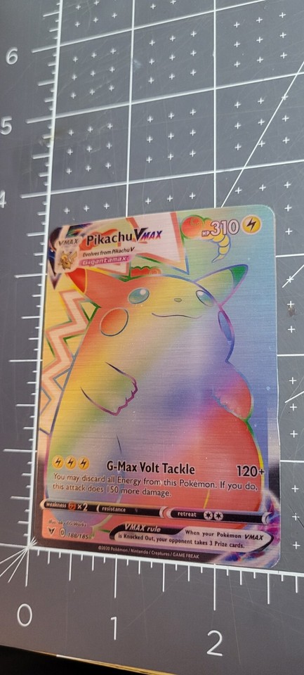 Pokemon Card - Pikachu VMAX (Secret) Vivid Voltage 188/185 Rainbow Rare ...