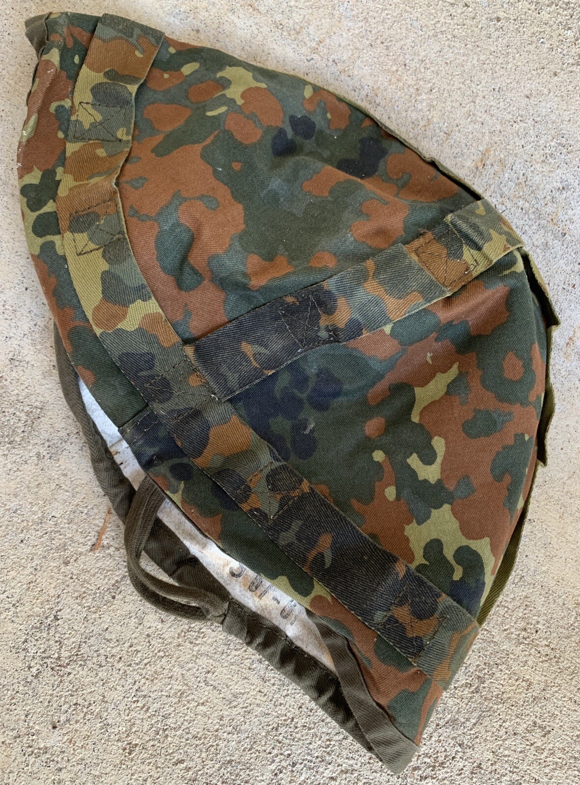 Original West German Army Surplus Flecktarn Camo Helmet Cover Snow ...