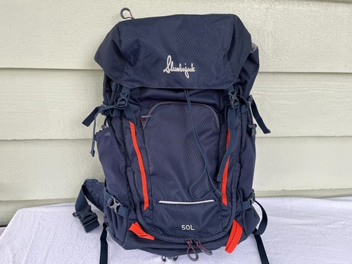 Slumberjack 50L Hiking Backpack Blue with Rain Cover | eBay