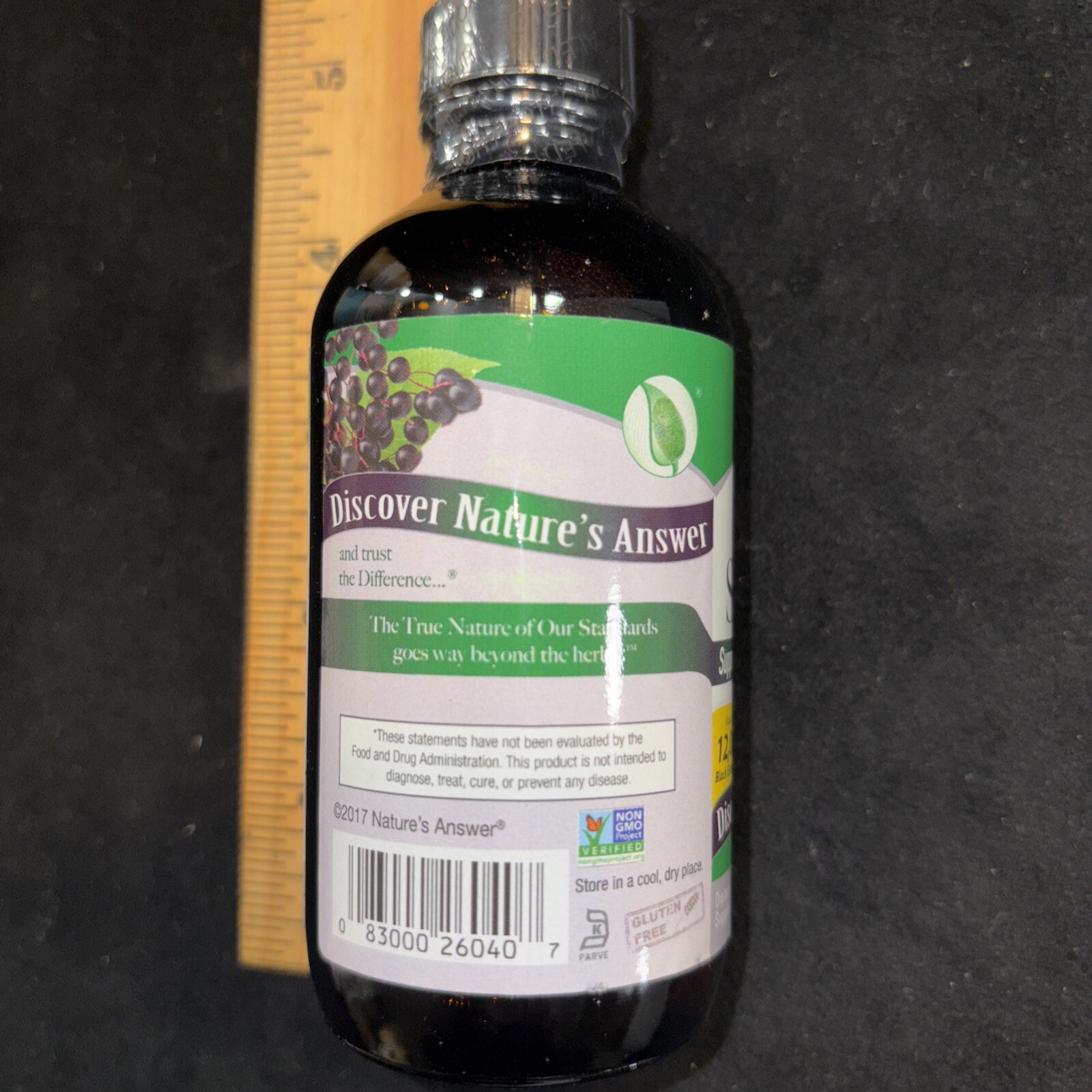 Sambucus, Black Elderberry Liquid Syrup Natures Answer New Sealed Free ...