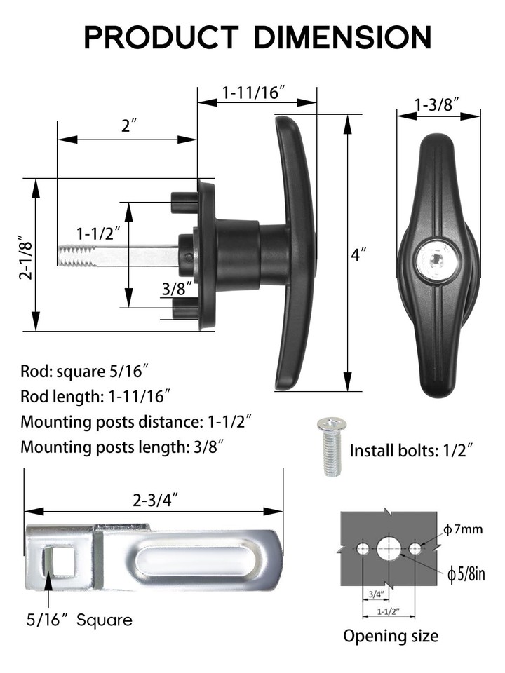 Truck Cap Camper Shell T-Handle Lock Latch Kit Topper Door Lock L&R ...