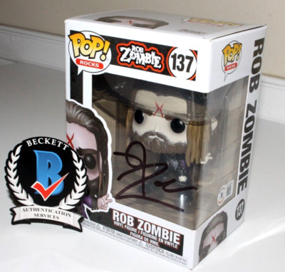 ROB ZOMBIE SIGNED FUNKO POP TOY FIGURE 137 HALLOWEEN DIRECTOR SINGER ...