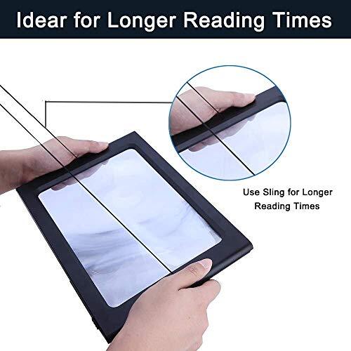 Hands-free Magnifying Glass Large Full-page Rectangular 3X Magnifier ...
