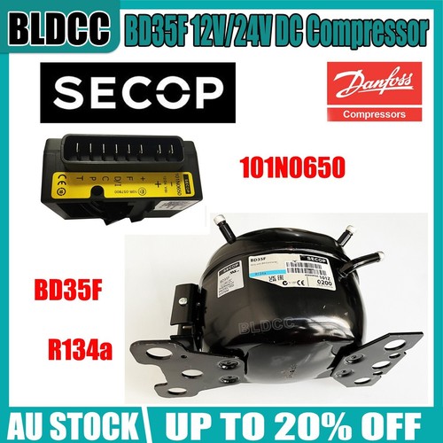 Danfoss/Secop 101Z0200 R134a BD35F Compressor W/ DC 12V/24V 101N0650 ...